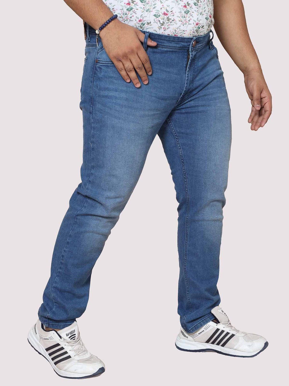 Buy Azure Blue Jeans Men's Plus Size Online - Guniaa