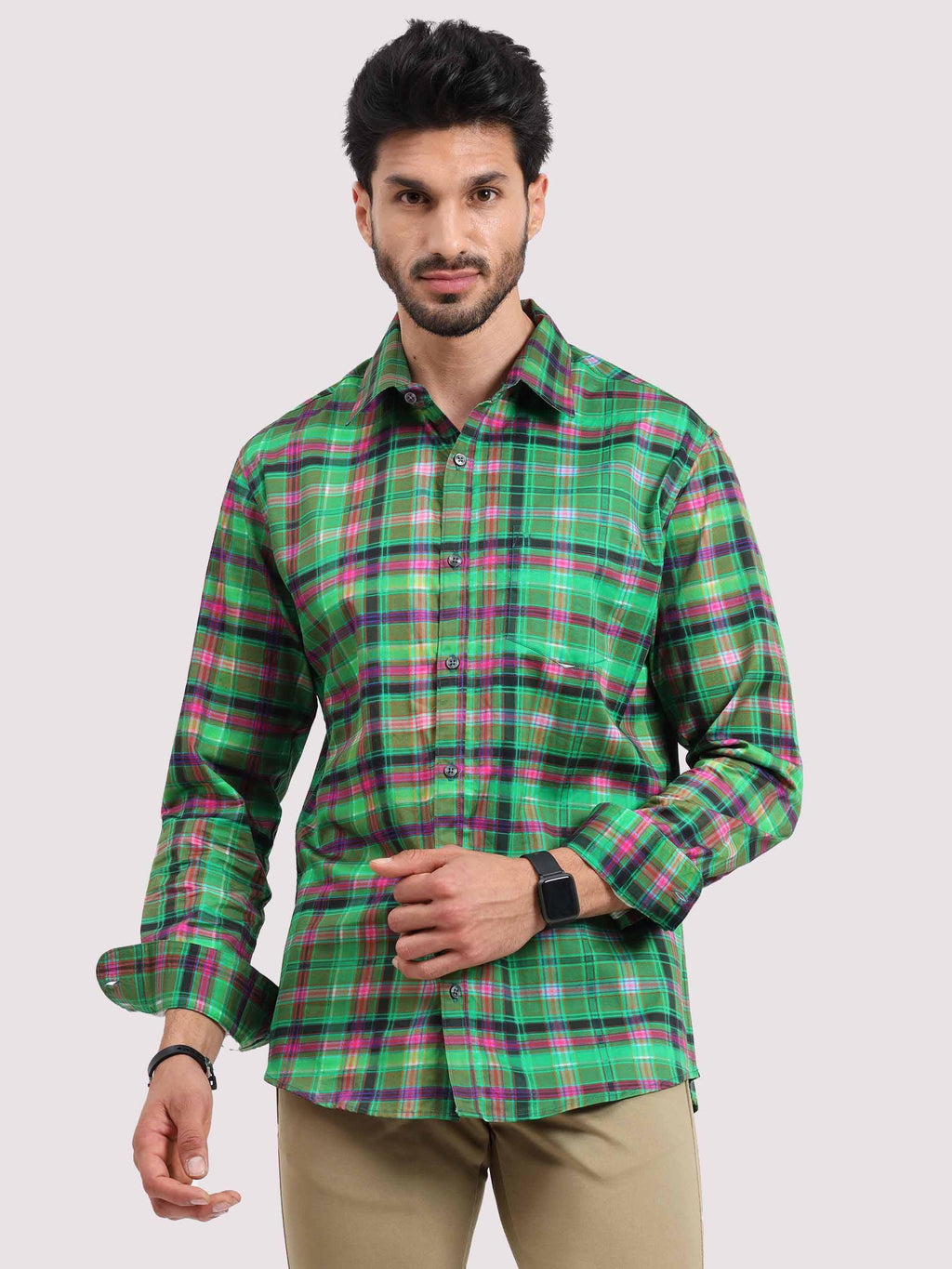 Buy Good Old Checks Printed Full Sleeve Shirt Online - Guniaa